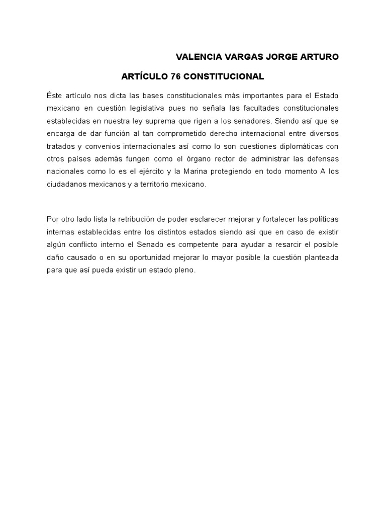 Artículo 76 análisis | PDF