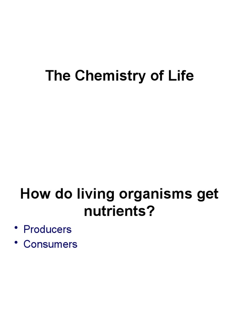 The Chemistry of Life | PDF | Carbohydrates | Polysaccharide