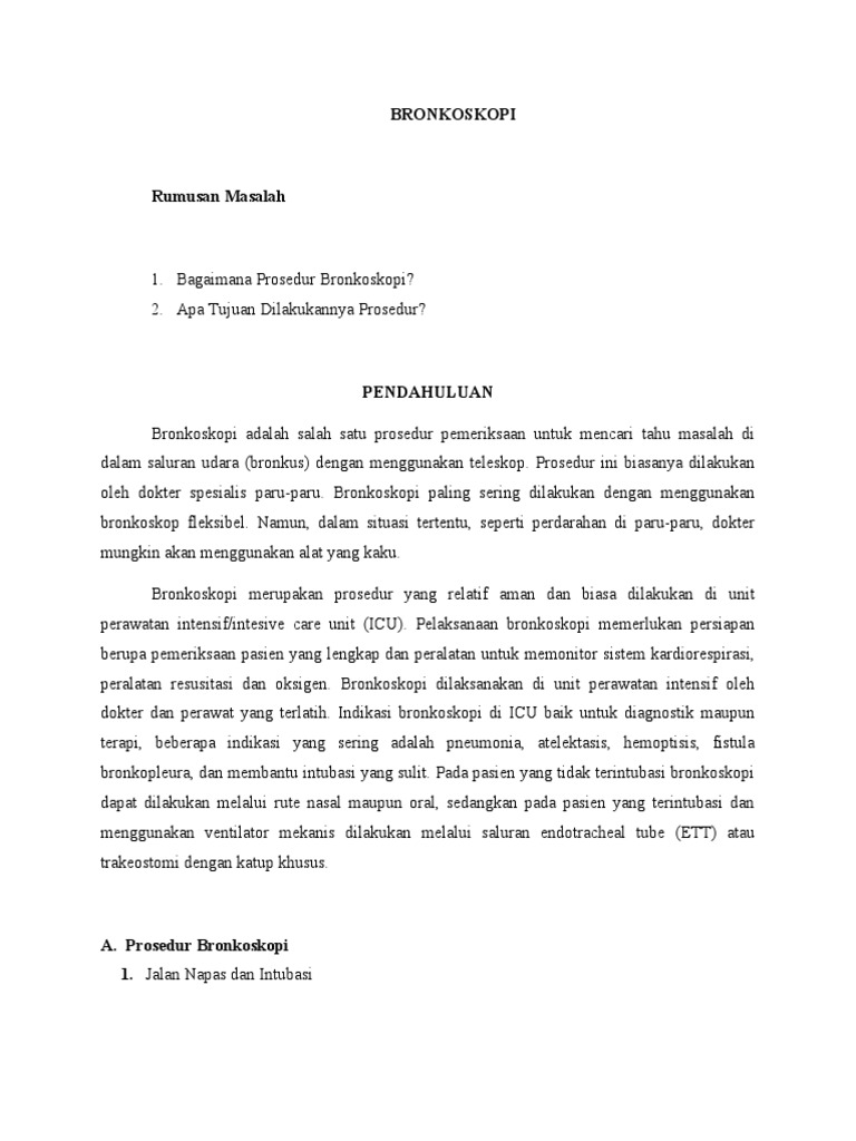 BRONKOSKOPI | PDF