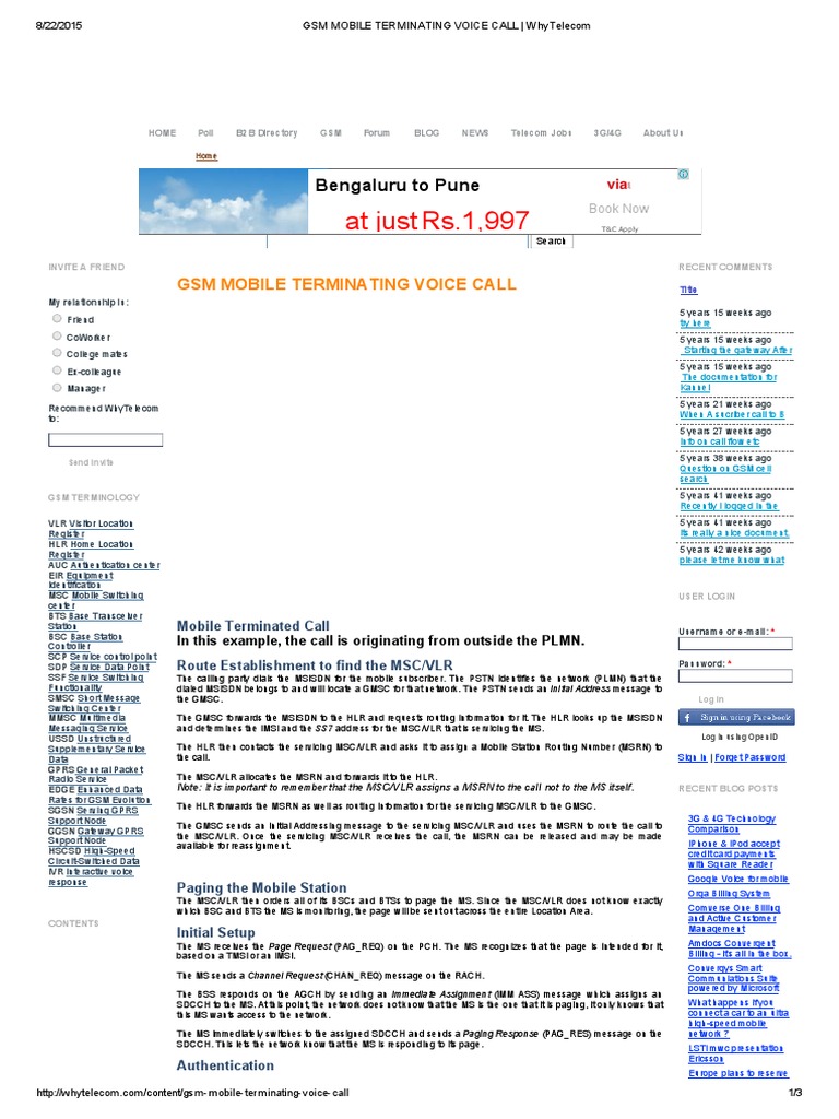 GSM Mobile Terminating Voice Call | PDF | Software Defined Radio ...