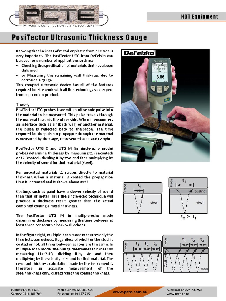 Ultrasonic Wall Thickness Gauge | PDF | Calibration | Nondestructive ...