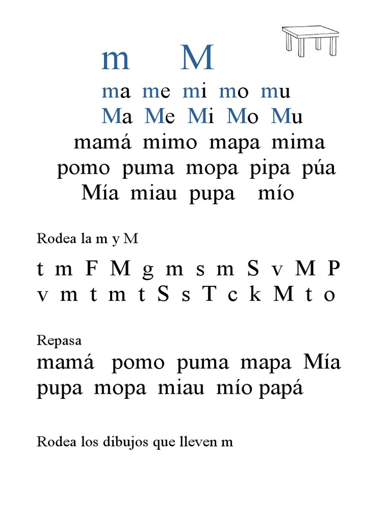 Letra M y P | PDF