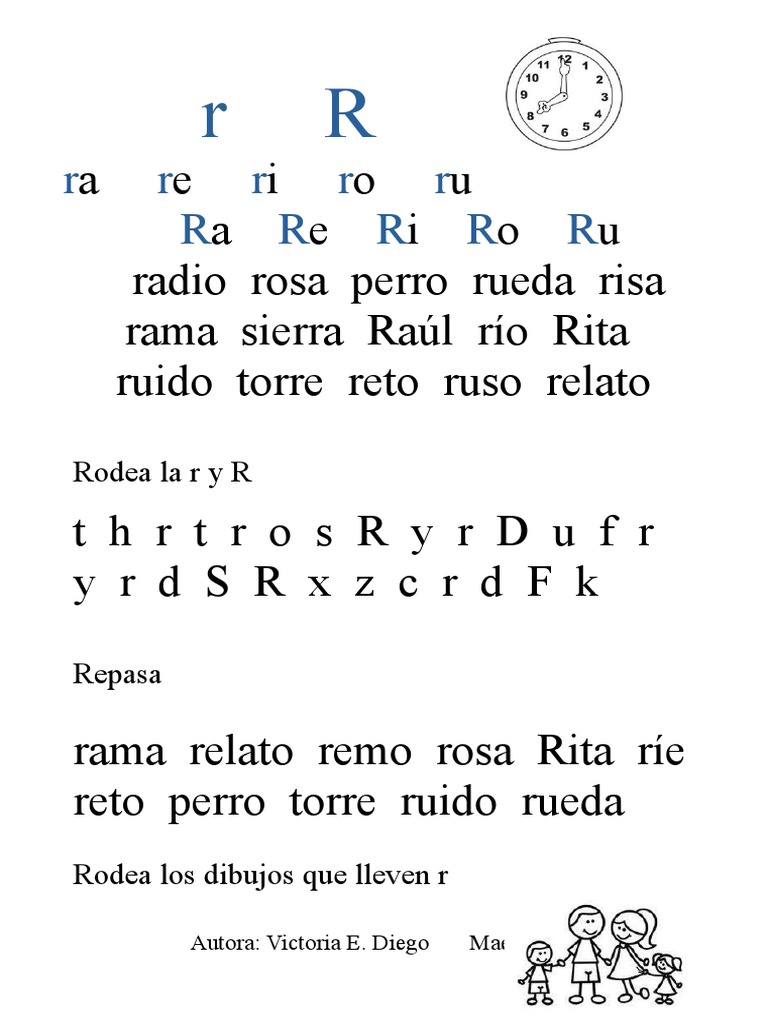 Letra R Lectoescritura | PDF