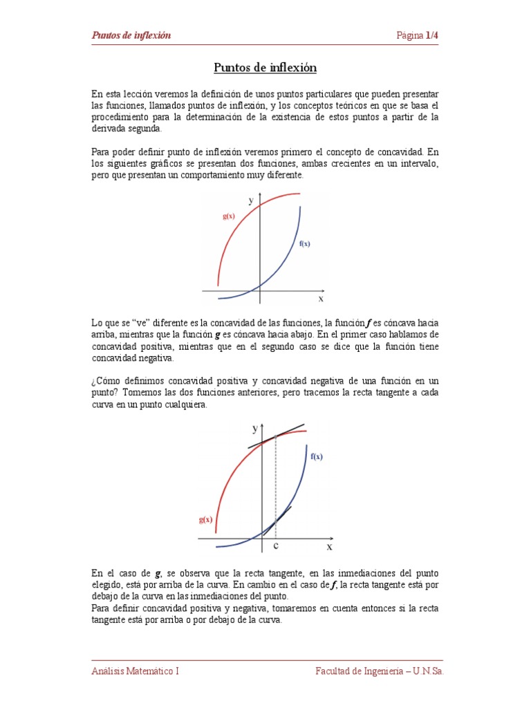 Definición y Análisis de Puntos de Inflexión | PDF | Derivado | Curva