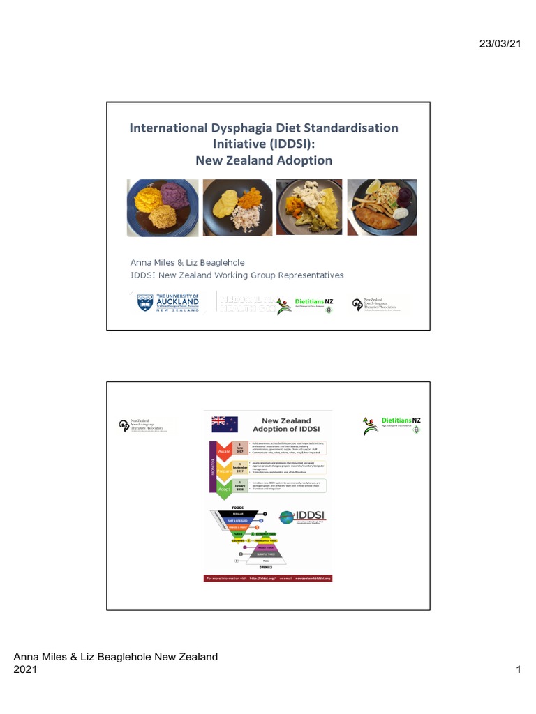 International Dysphagia Diet Standardisation Initiative (IDDSI) : New Zealand Adoption | PDF ...