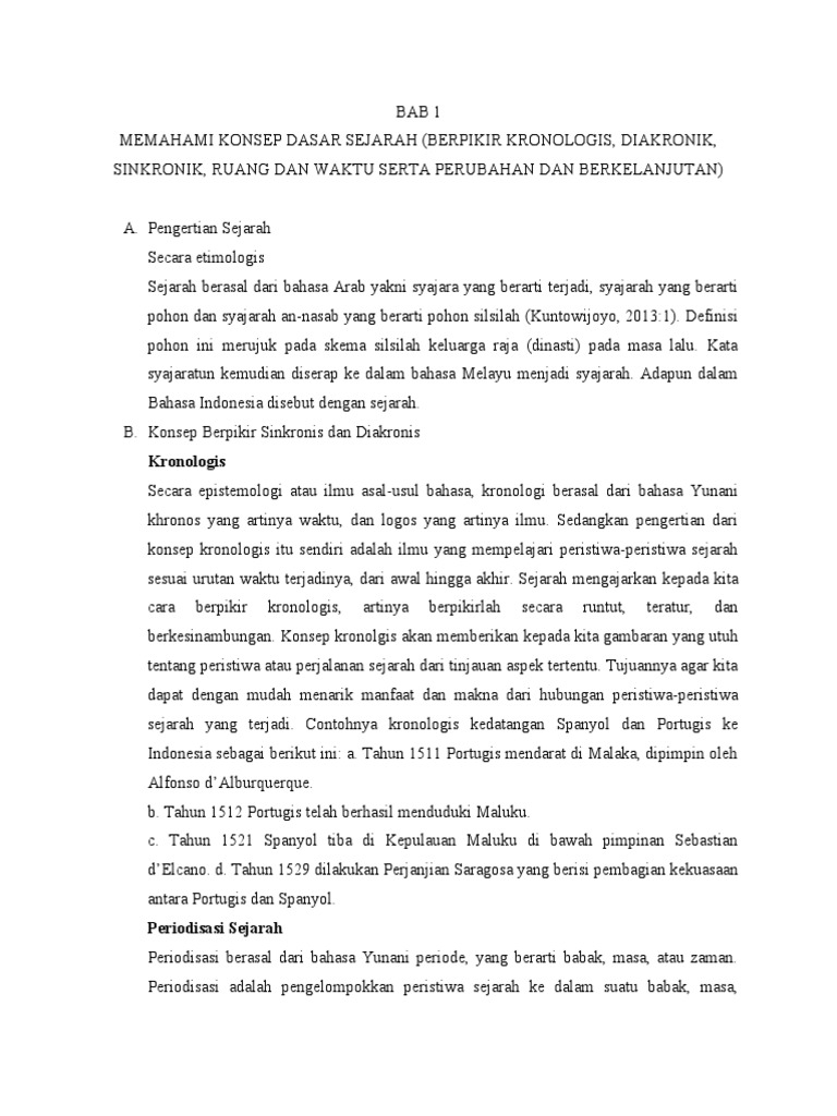 MENGERTI KONSEP DASAR SEJARAH | PDF