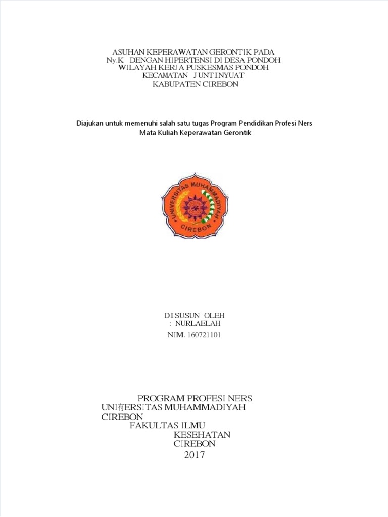 PDF Askep Gerontik Hipertensi Ria | PDF | Pengembangan Diri | Kesehatan Holistik