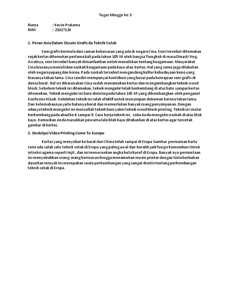 Tugas 03 | PDF | Sejarah