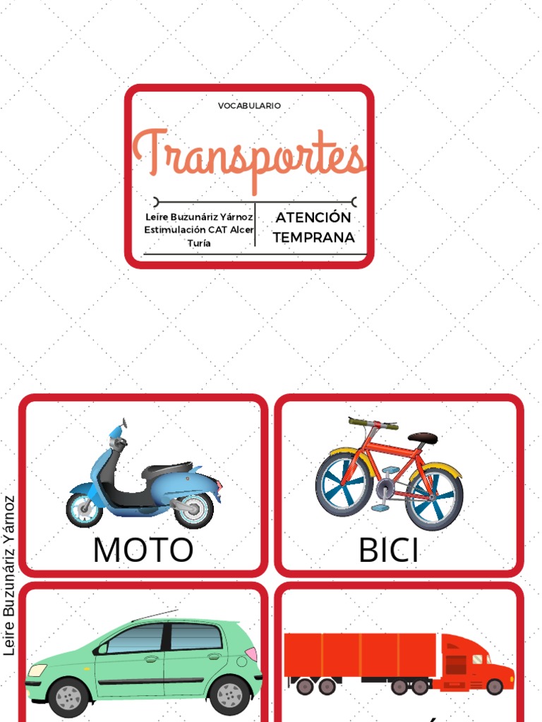 Vocabulario de Transportes para Niños | PDF