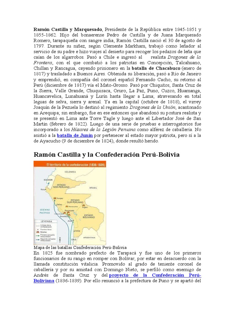 Ramón Castilla y Marquesado | PDF | Perú | Comunidad andina