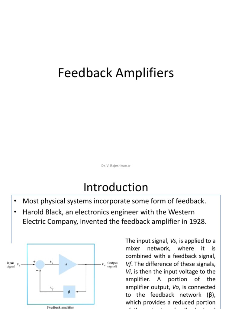 15-Feedback Amplifier, Input & Output Resistances-21-Oct-2019Material I 21-Oct-2019 I Feedback ...