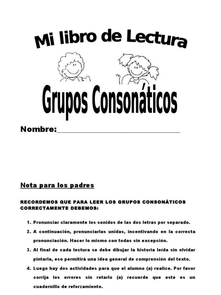 Lecturas Grupos Consonanticos | PDF | Ocio | Naturaleza