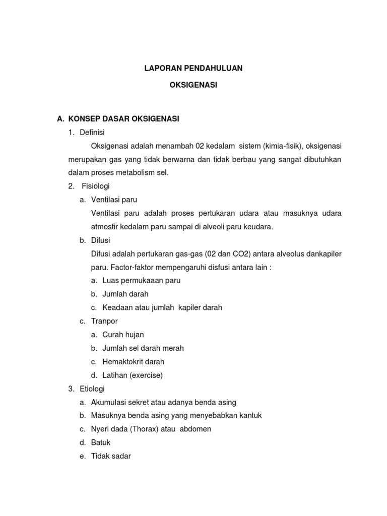 LP Oksigenasi | PDF
