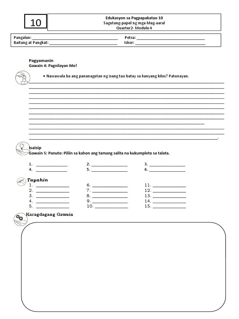 Activity Sheet m4-Q2 (ESP) | PDF