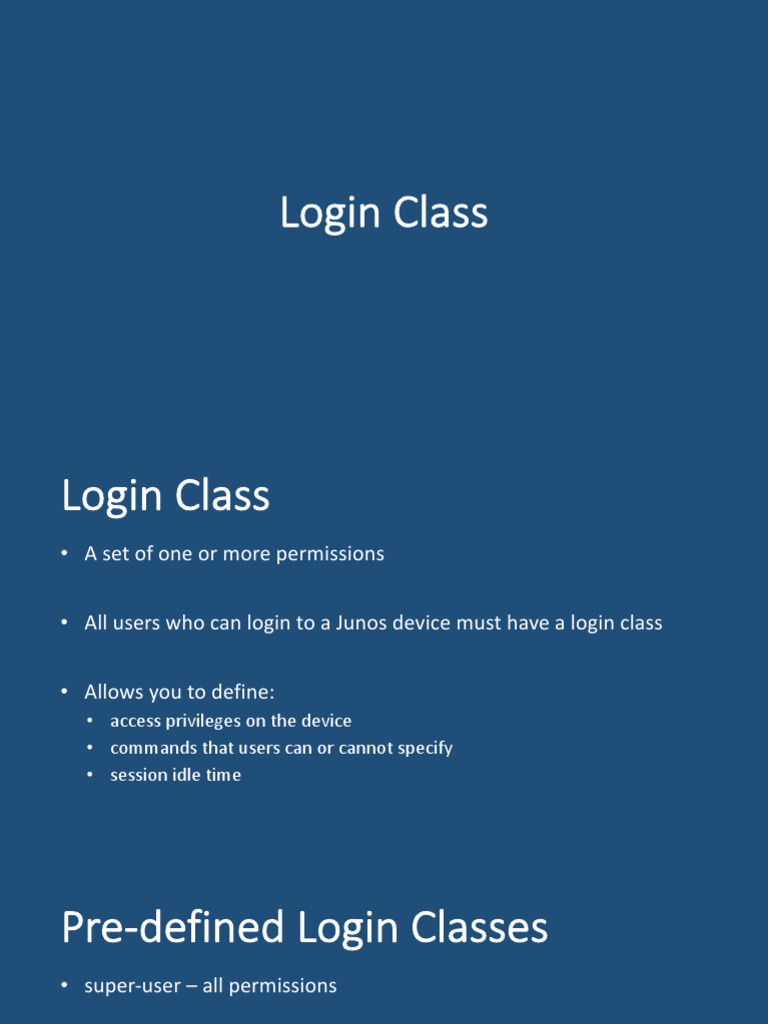 03 - Login Classes | PDF