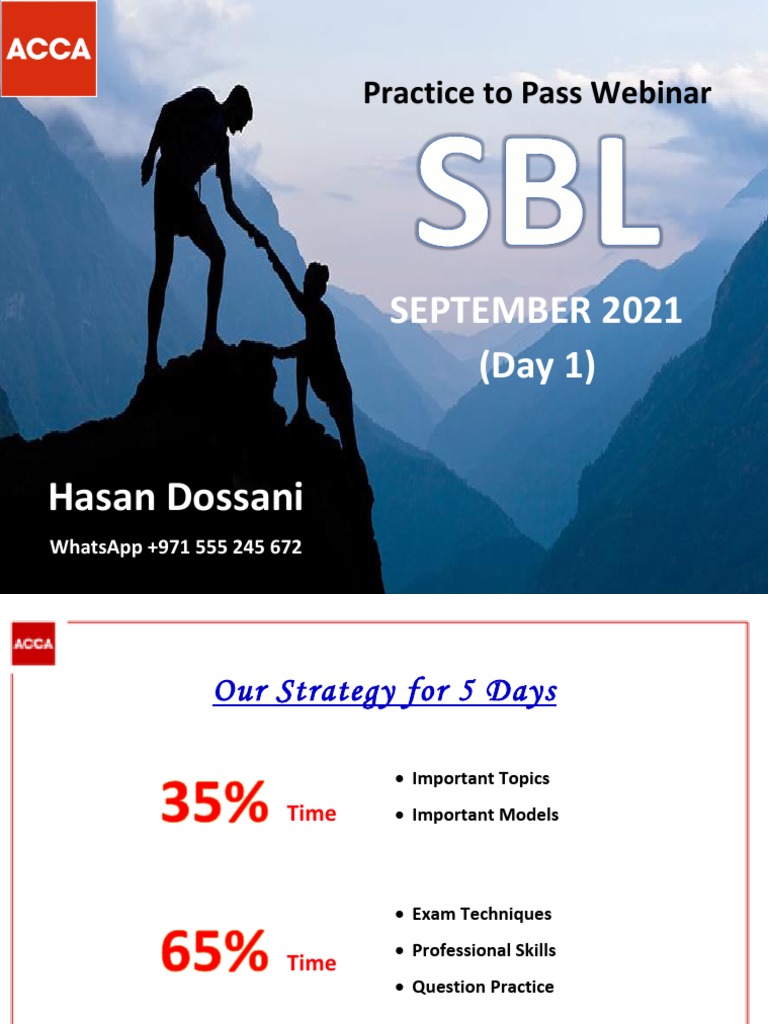 Dat 1 SBL Practice To Pass | PDF | Test (Assessment) | Competition