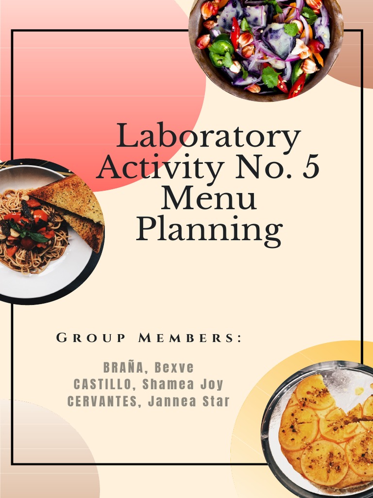 Menu Planning for Nutritious Meals and Snacks for Toddlers | PDF ...