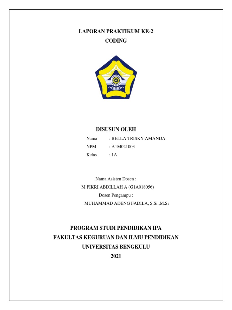 Laporan Praktikum Coding Ke 2 Bella | PDF