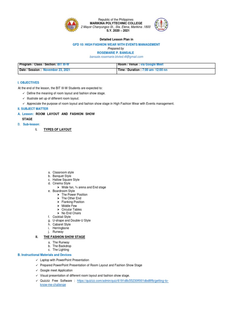 Room Layouts and Fashion Show Stages: A Detailed Lesson on Event Space ...