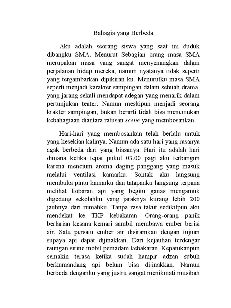 Cerpen Bahasa Indonesia Kelas XI | PDF