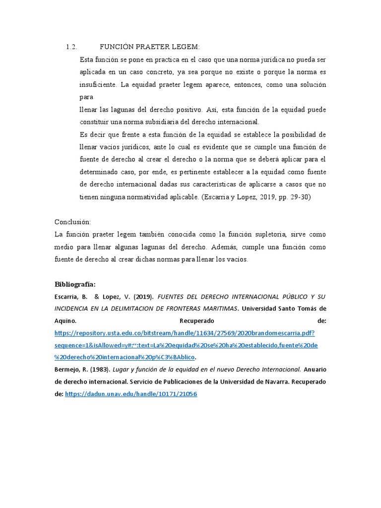 Función Praeter Legem | PDF