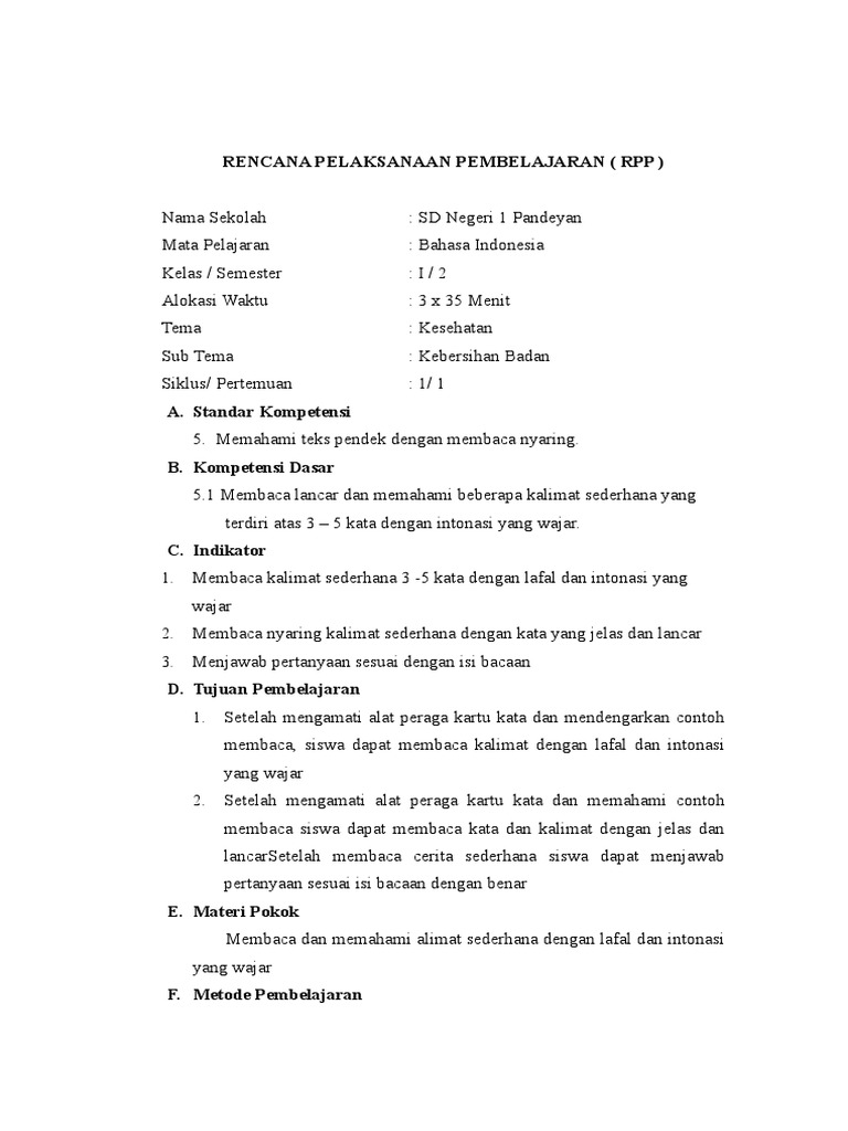 RPP Buaat PTK | PDF | Karier & Perkembangan | Seni & Disiplin Bahasa