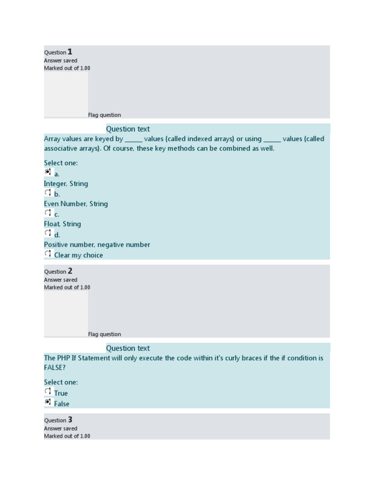 Web Application Midterm Exam Pdf C Programming Language Array Data Structure