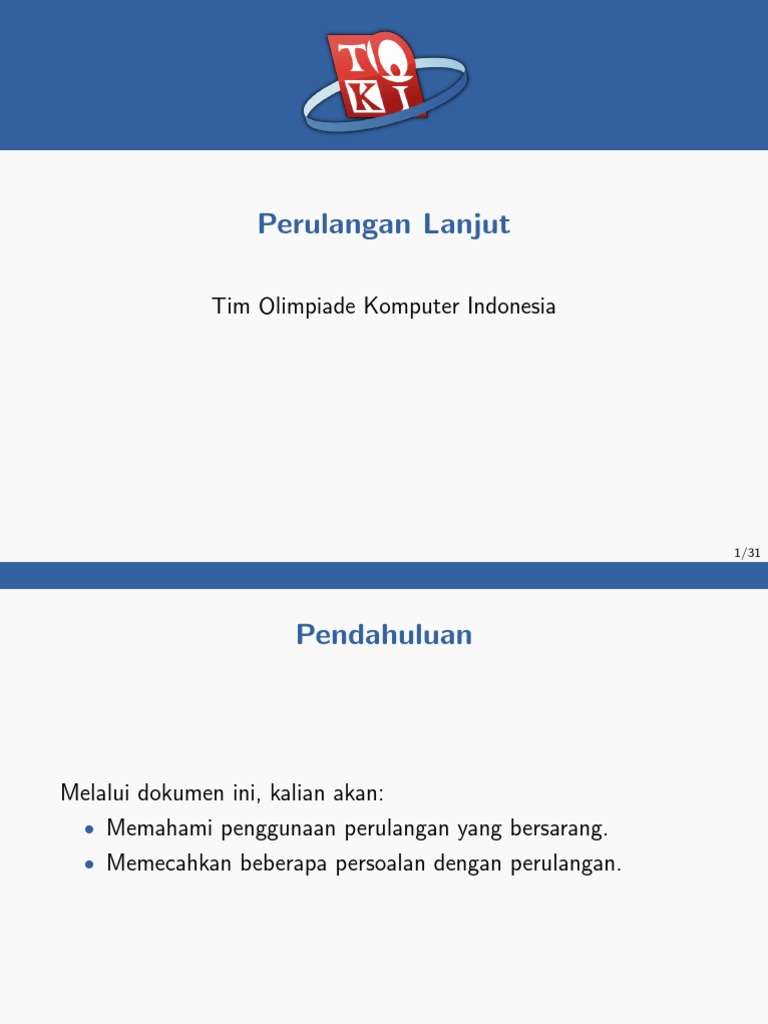 Pemrograman Dasar - 07 Perulangan Lanjut | PDF