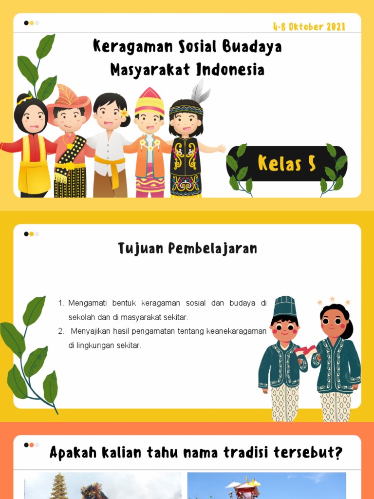 PPKN - Keragaman Sosial Budaya - Kelas 5 | PDF