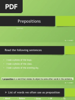 Prepositions | PDF