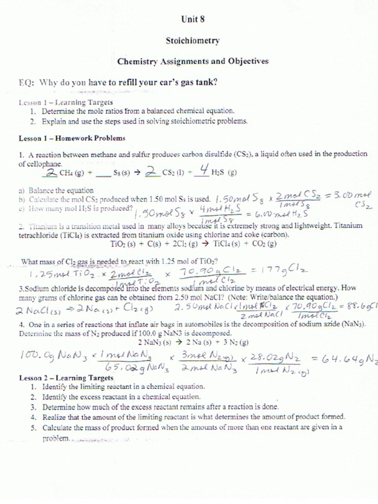 Unit 8 HW Key | PDF