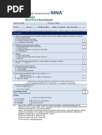 Mini Nutritional Assessment | PDF