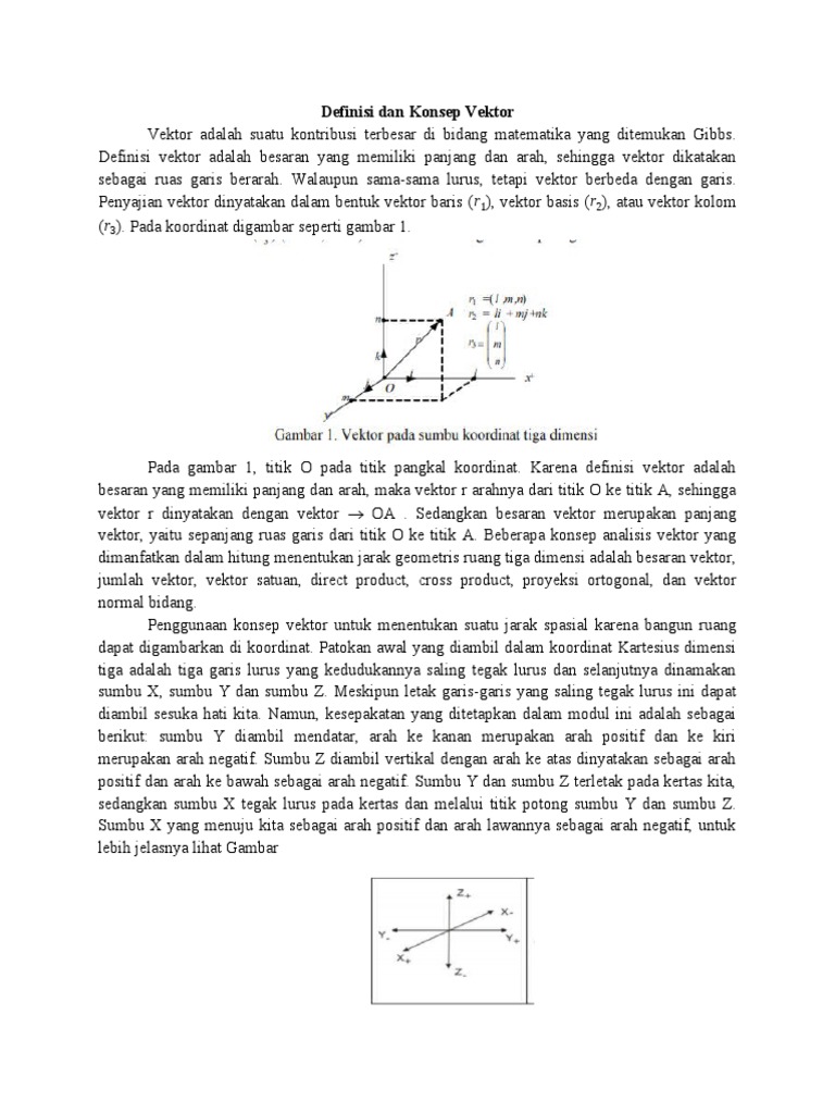Definisi Dan Konsep Vektor | PDF