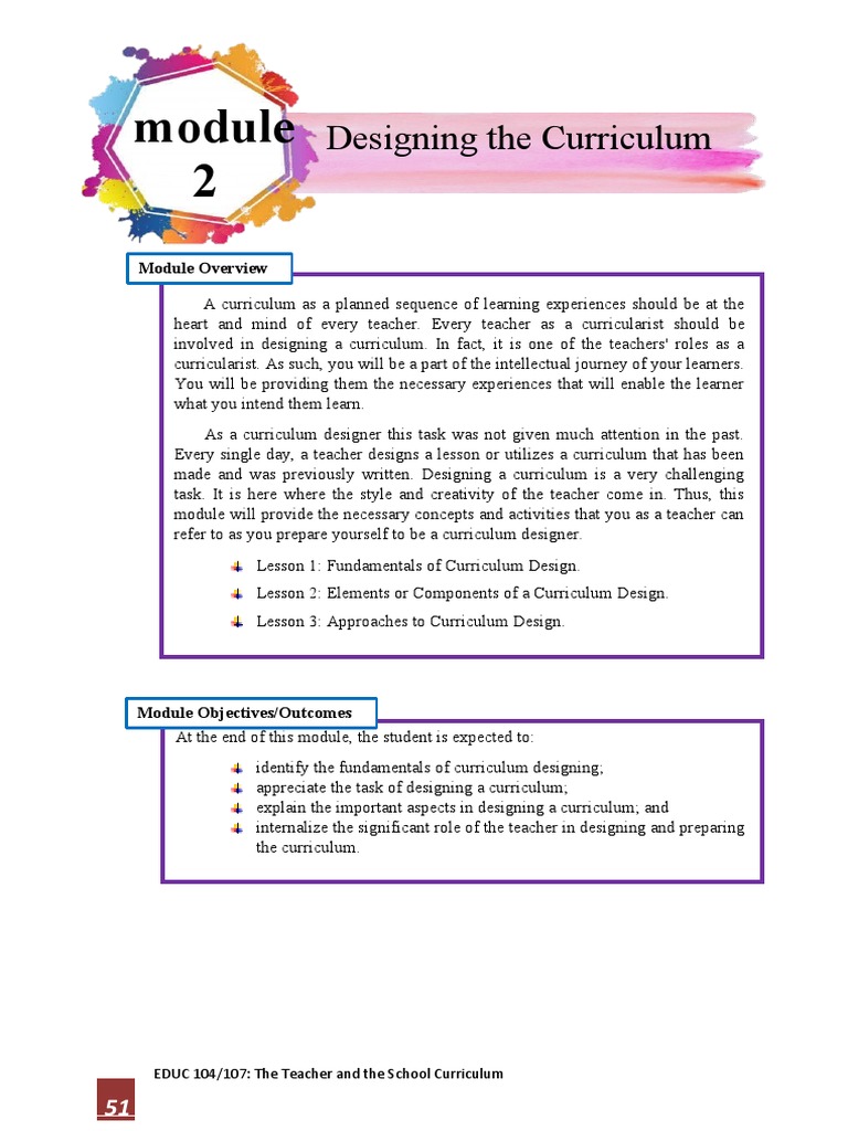 MODULE - 2 (Lesson1-3) | PDF | Educational Assessment | Curriculum