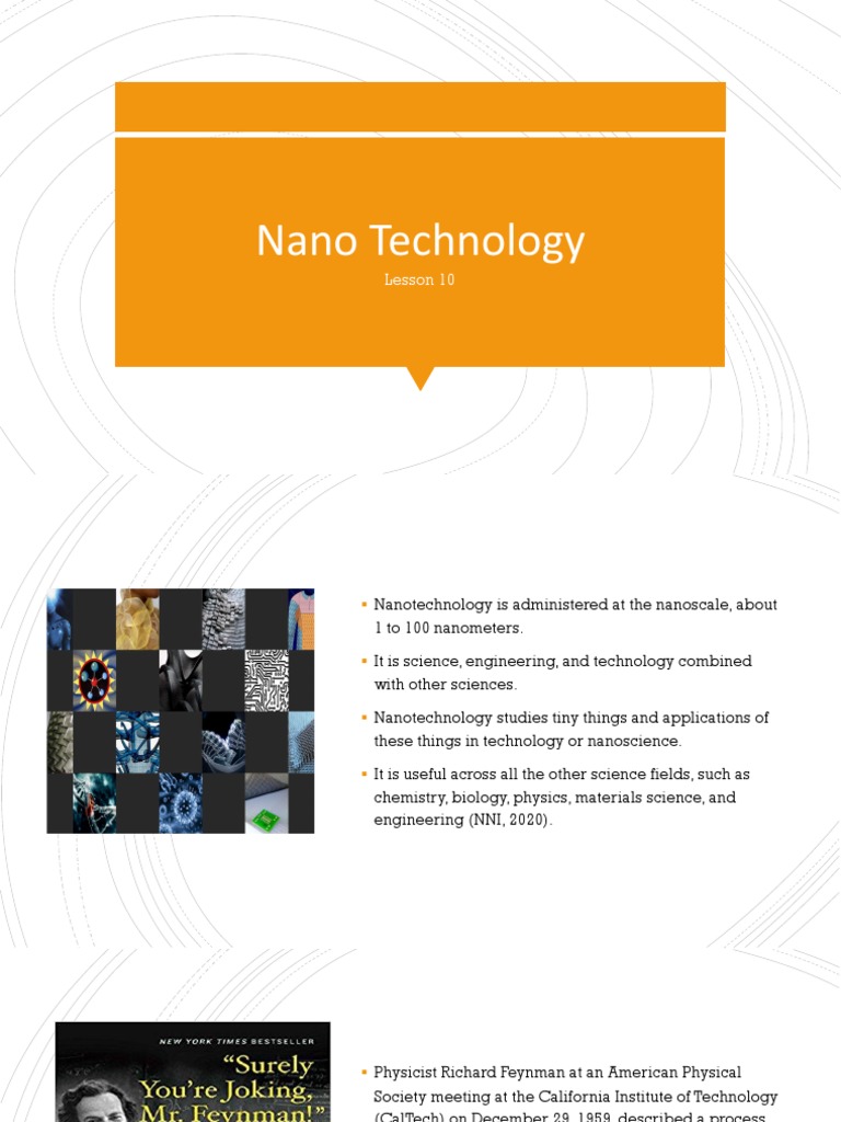 Lesson 10 Nano Technology | PDF | Nanotechnology | Carbon Nanotube