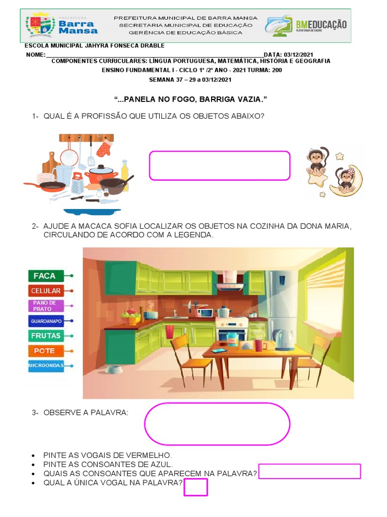 Sequência Didática Macaca Sofia | PDF
