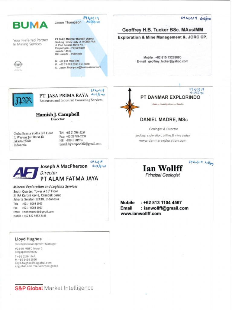 AUS EMD Business Cards | PDF