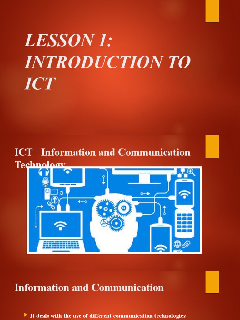 Lesson 1: Introduction To ICT | PDF | World Wide Web | Internet & Web