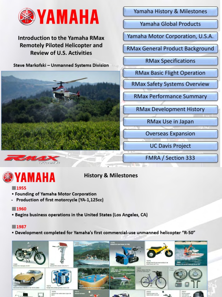 Introduction To The Yamaha Rmax Remotely Piloted Helicopter and Review ...
