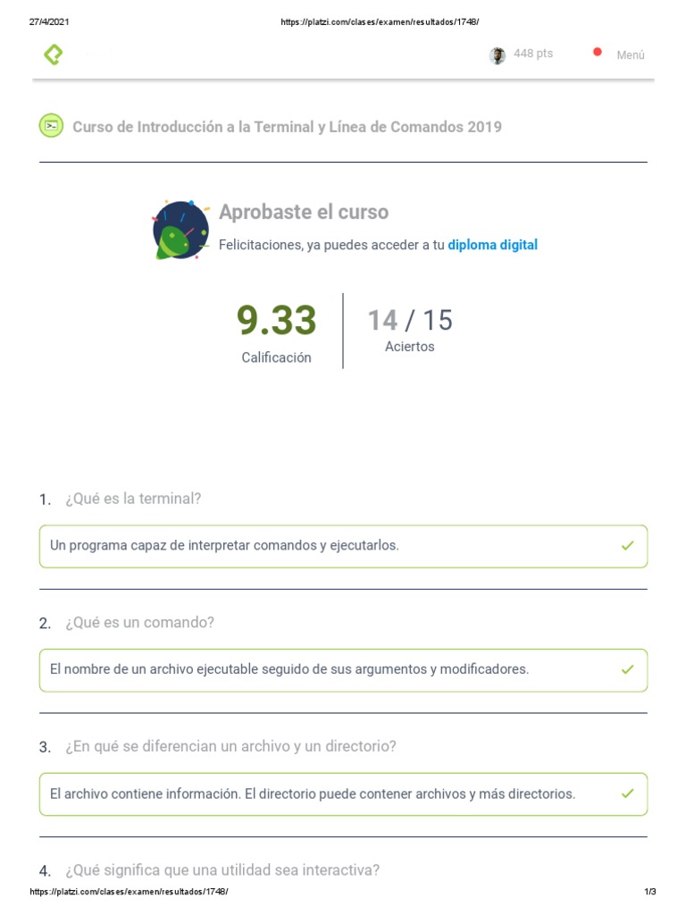 Examen | PDF | Interfaz de línea de comando | Archivo de computadora