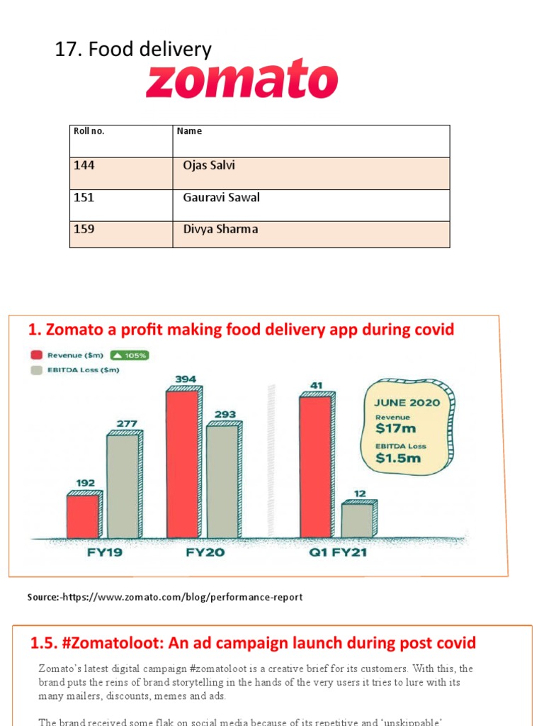 17.food Delivery - Zomato | PDF | Finance & Money Management | Social ...