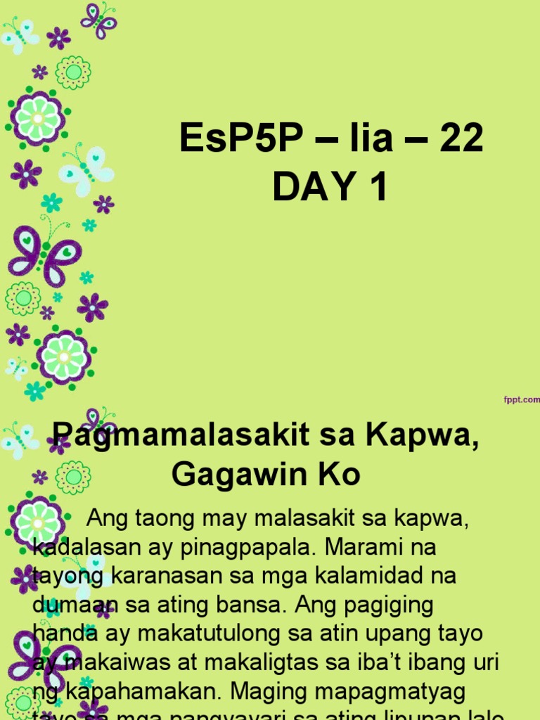 ESP 5 Q2 Week 2 | PDF