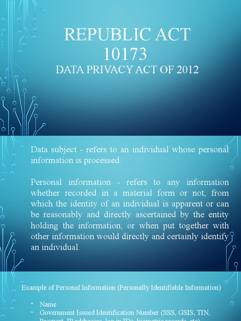 Data Privacy Act of 2012 | PDF | Consent | Information