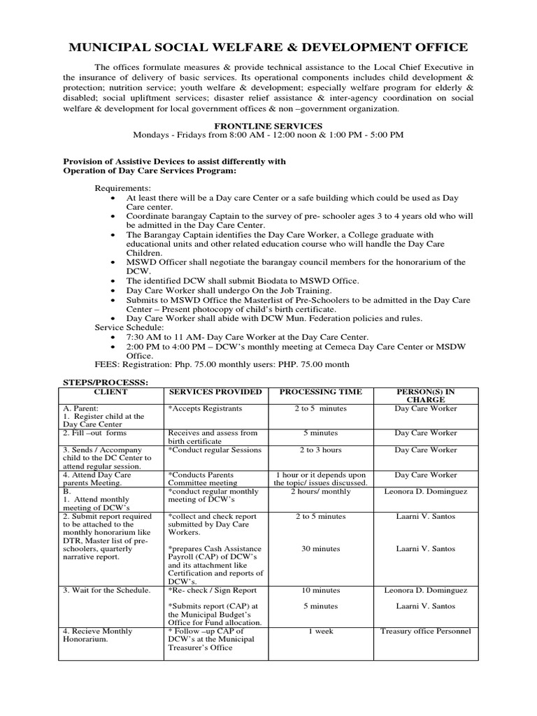 Day Care Service Program Overview | PDF | Child Care | Relationships