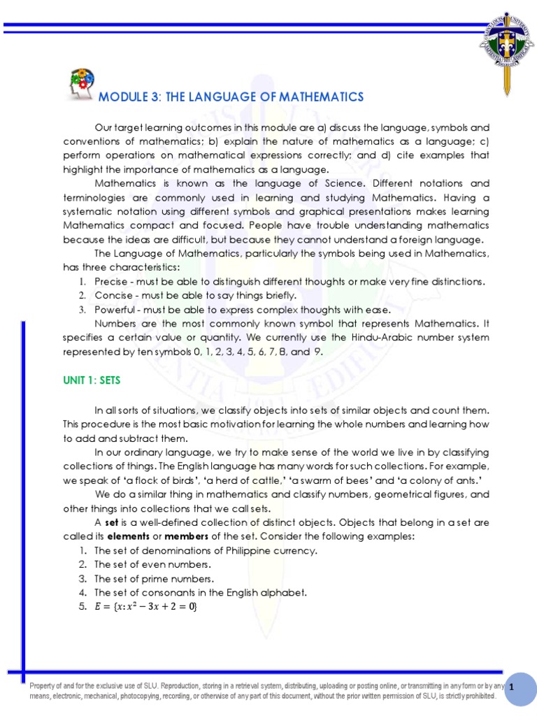 An Introduction to the Fundamental Concepts and Language of Mathematics ...