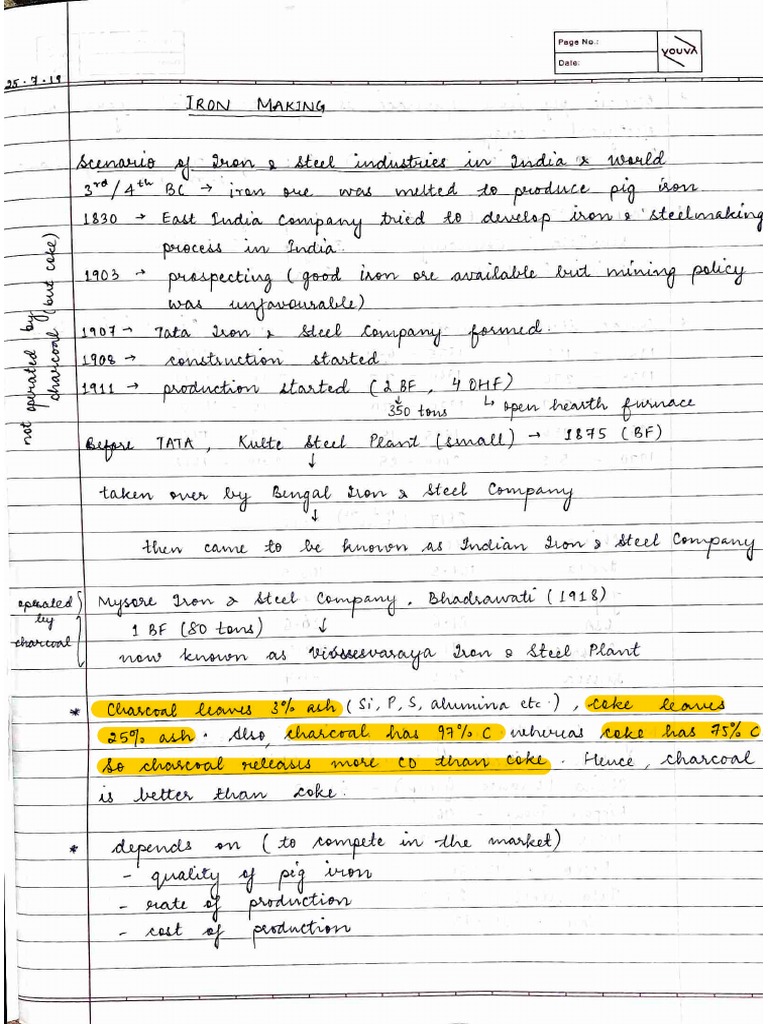 Iron Making Notes | PDF
