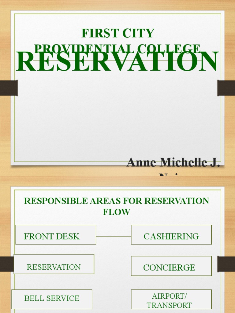 Reservations Process and Documentation at FCPC Hotel | PDF | Tourism ...