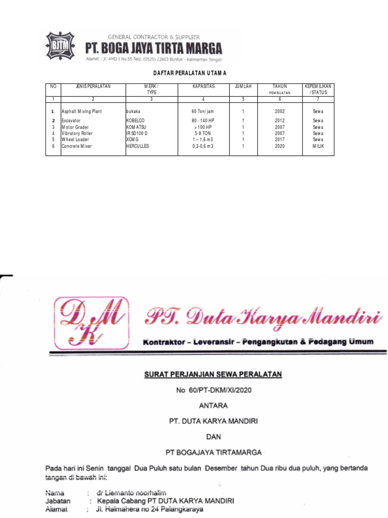 Daftar Peralatan | PDF