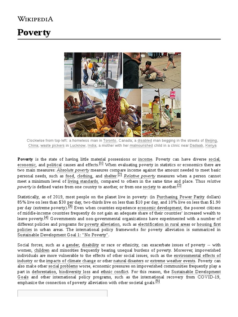 Poverty | PDF | Poverty | Poverty & Homelessness