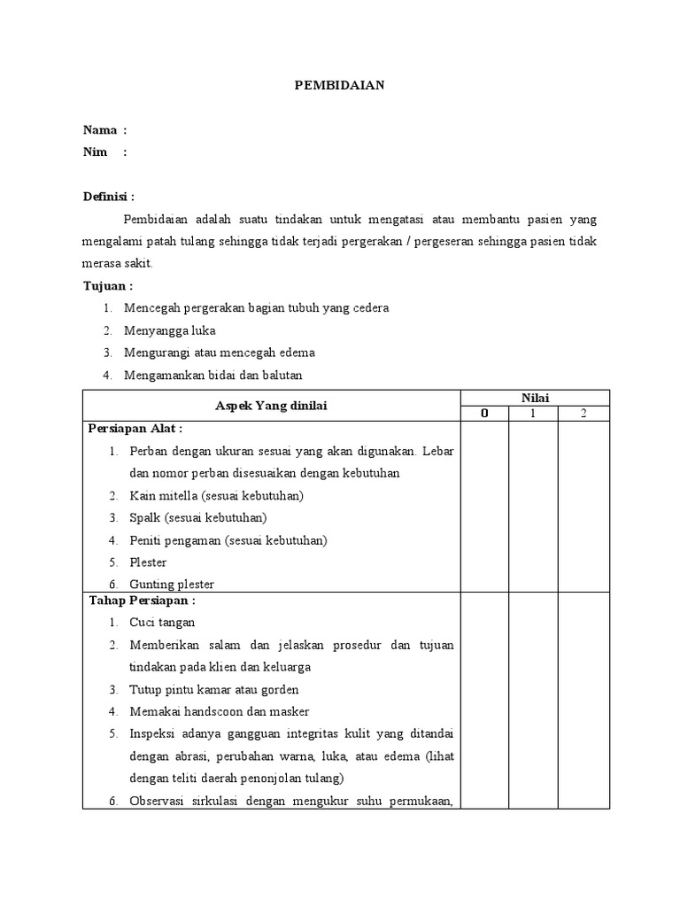 Sop Pembidaian | PDF